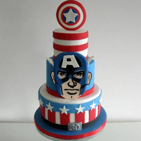 3 Layer Avenger Theme Cake - Luv Flower & Cake