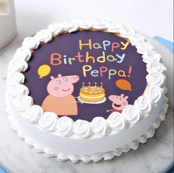 Peppa Pig Birthday Cream Cake - Luv Flower & Cake