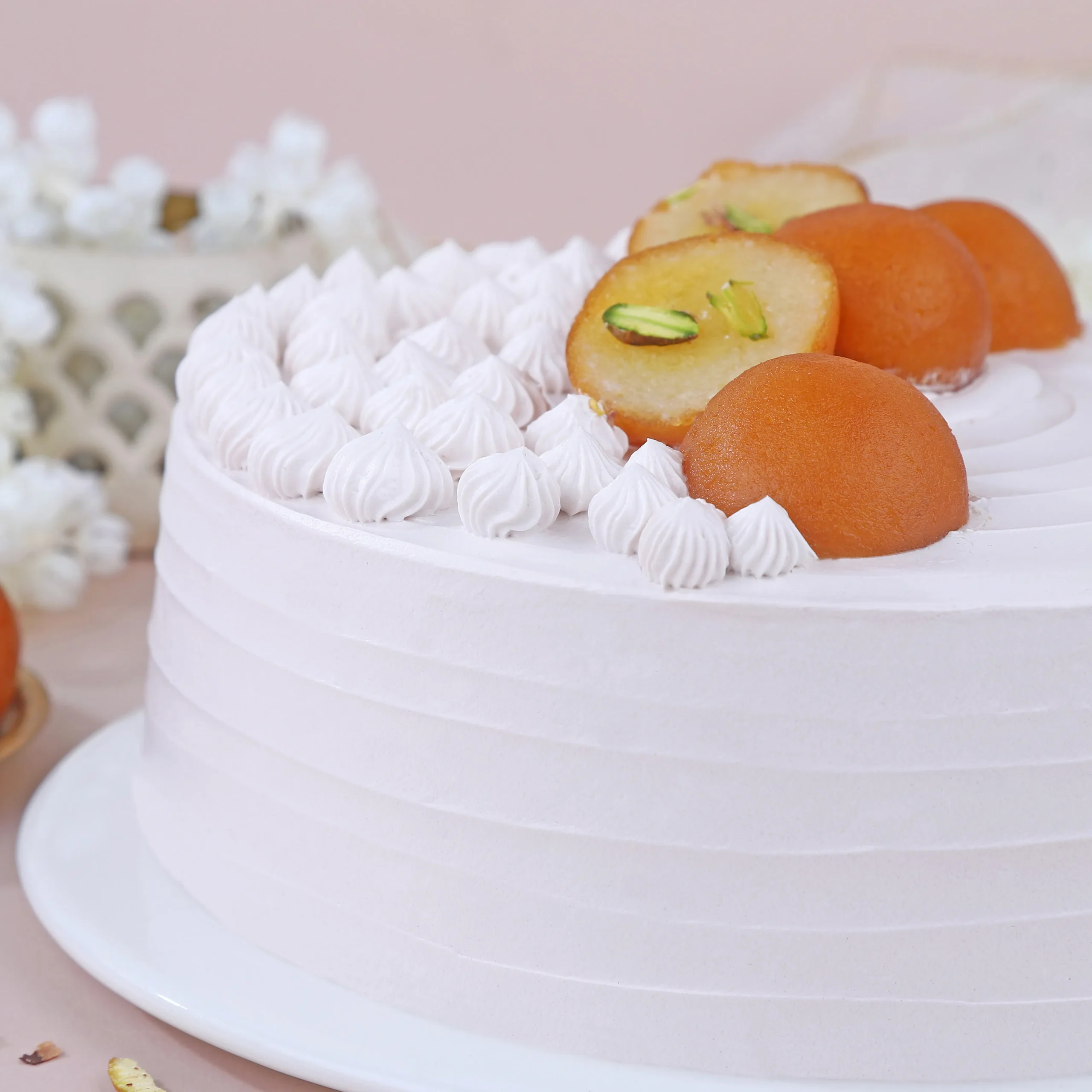 Gulab Jamun Festive Cake - Luv Flower & Cake