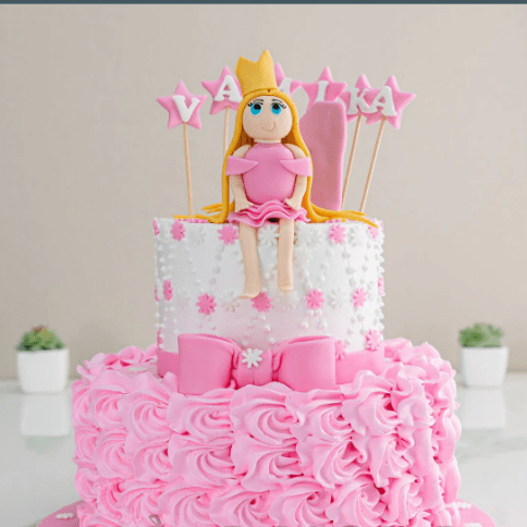 PRINCESS TIARA TIER CAKE - Luv Flower & Cake